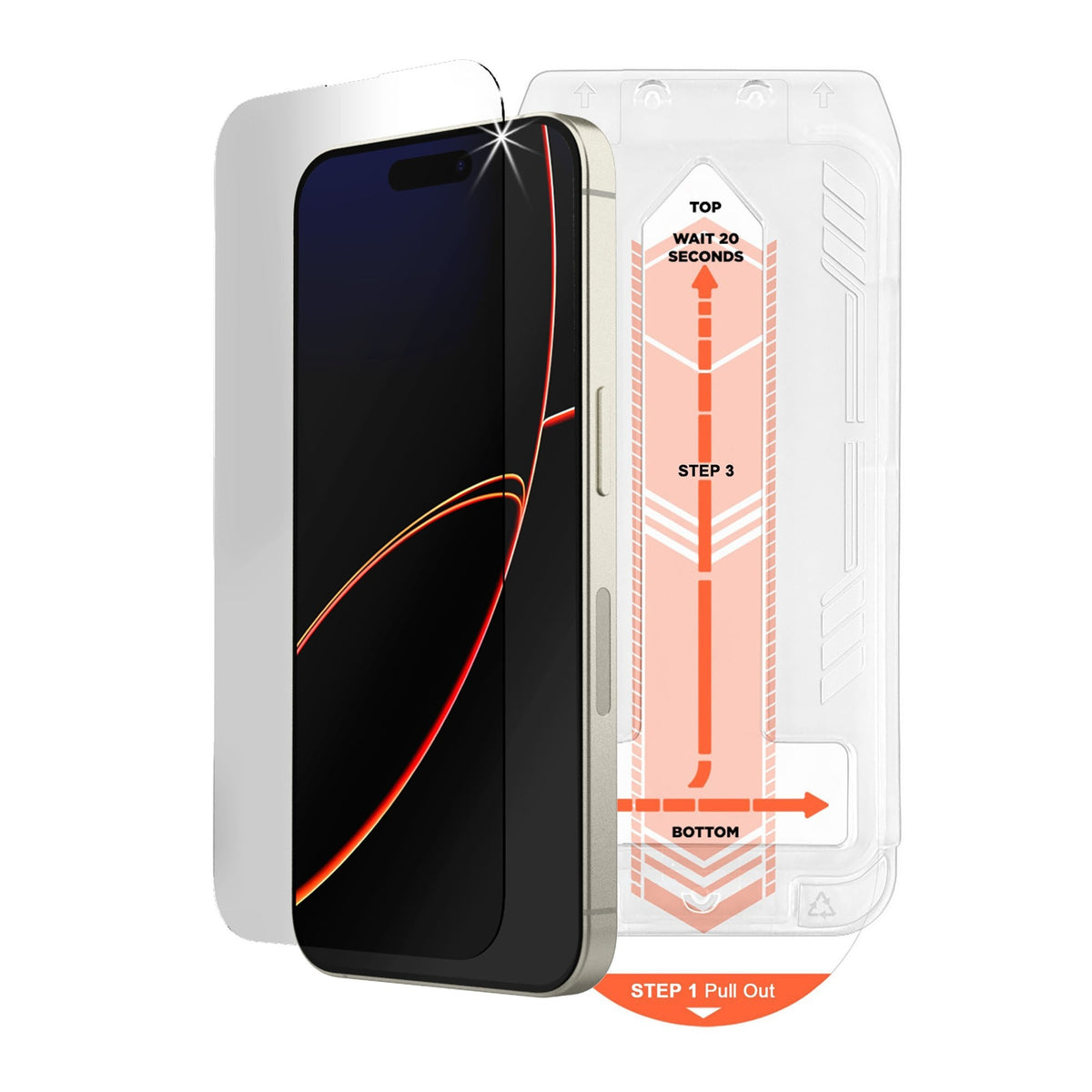 HyperGear Tempered Glass Screen Protector w/Dust Removal Applicator Tr ...